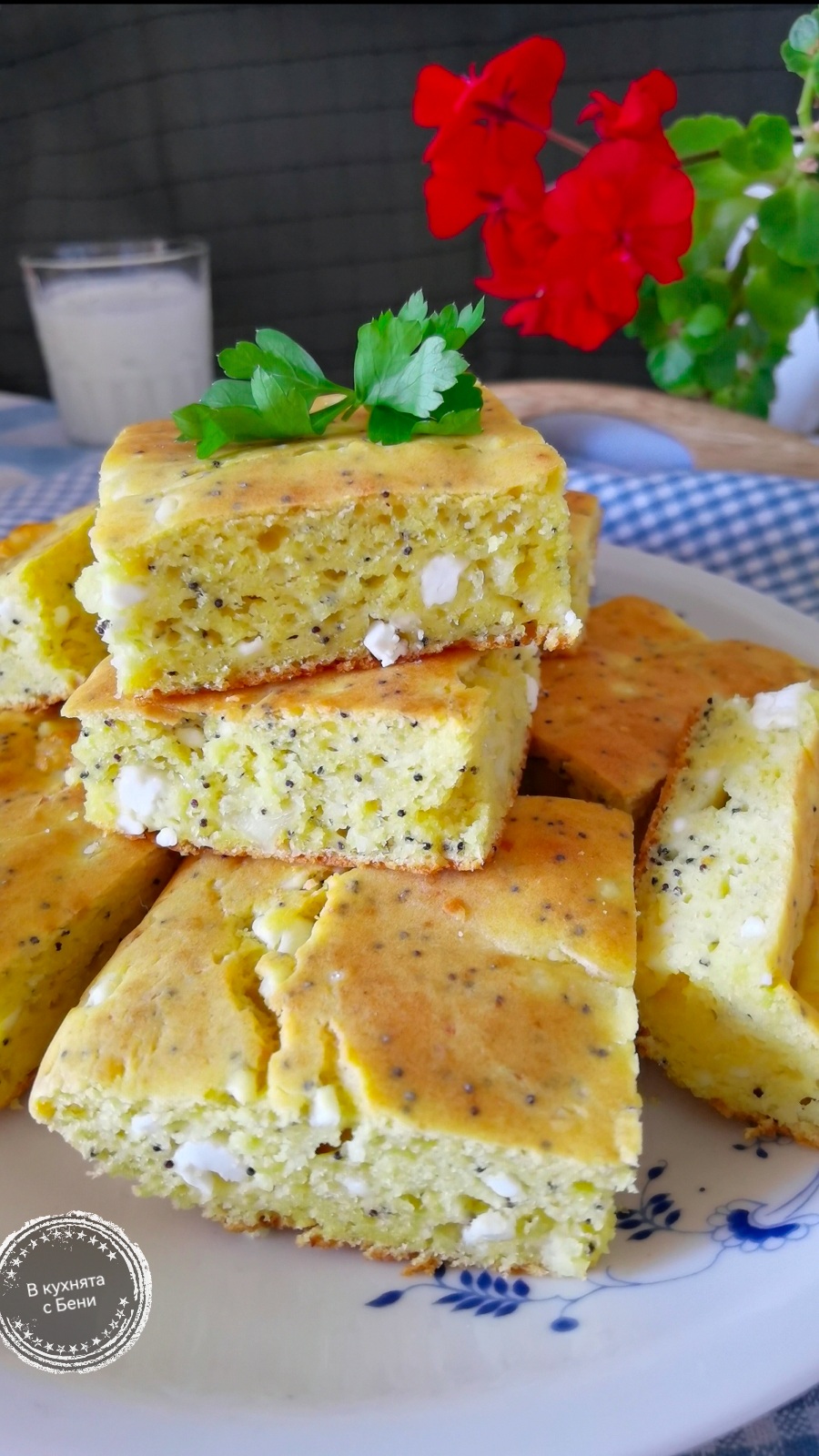 Солен кекс с царевично брашно – В кухнята с Бени